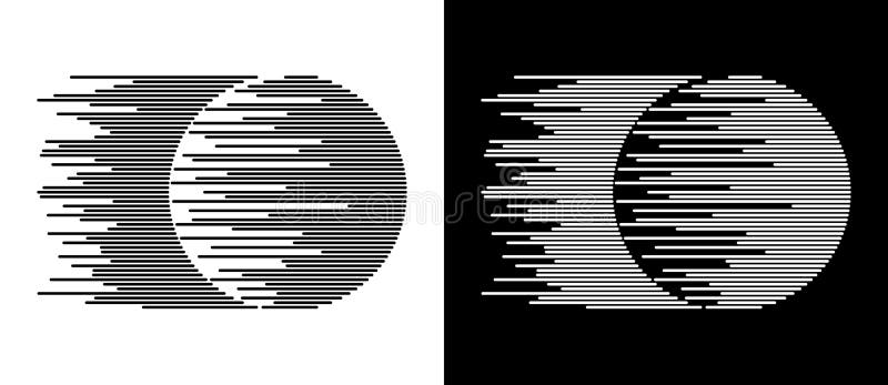 Dynamic Parallel Lines in Circle. Abstract Art Geometric Background for ...
