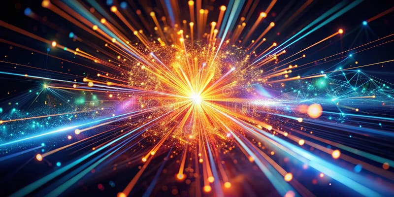 Dynamic Particle Burst a Futuristic Visualization of Digital Energy ...