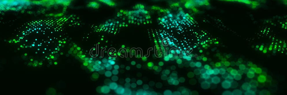 Dynamic Particle Wave. Futuristic Point Wave. Flow Digital Structure. Data Technology Background ...