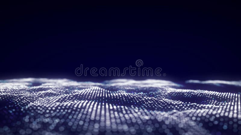 Dynamic Particle Wave. Futuristic Point Wave. Flow Digital Structure. Data Technology Background ...