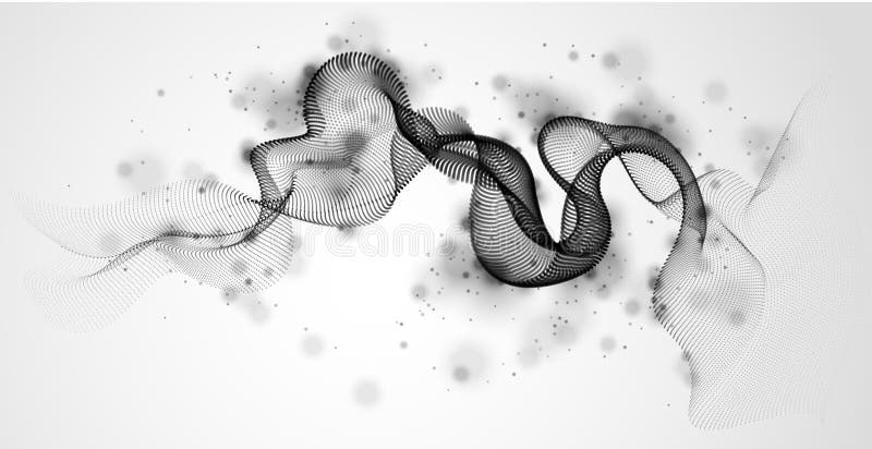 Dynamic Particles Sound Wave Flowing. Dotted Curves Vector Abstract ... Dynamic Particles Sound Wave Flowing. Dotted Curves Vector Abstract ...