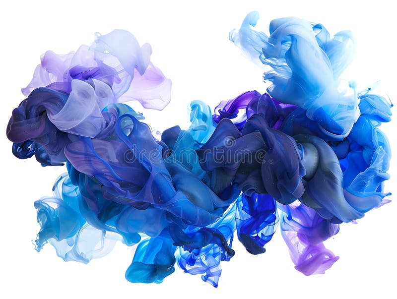 A Dynamic Pattern of Flowing Ink in Water with Intricate Lines and ...