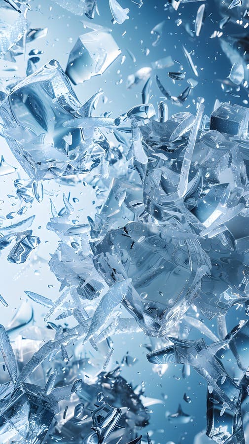 Abstract Ice Shards Background with a Cool Blue Color Palette Stock ...