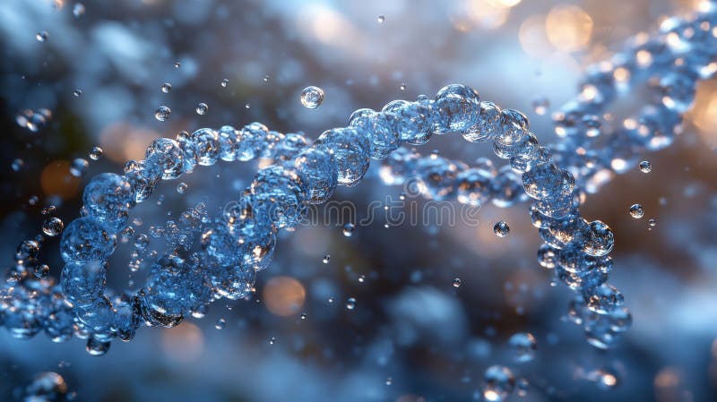Dynamic Patterns of Bubbles in Clear Flowing Water Stock Photo - Image ...