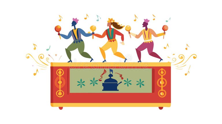 Dynamic People Dancing on Stage, Festive Performance Vector, Vector ...