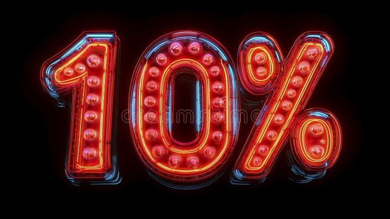 Dynamic 10 Percent Visual Art in Bold Colors and Sharp Graphic Style ...