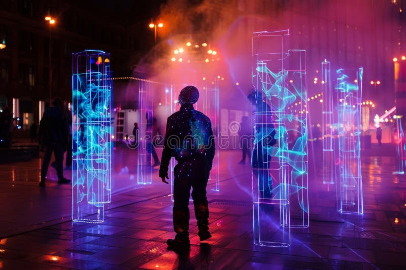 A Dynamic Performance Art Installation in an Urban Square Features ...