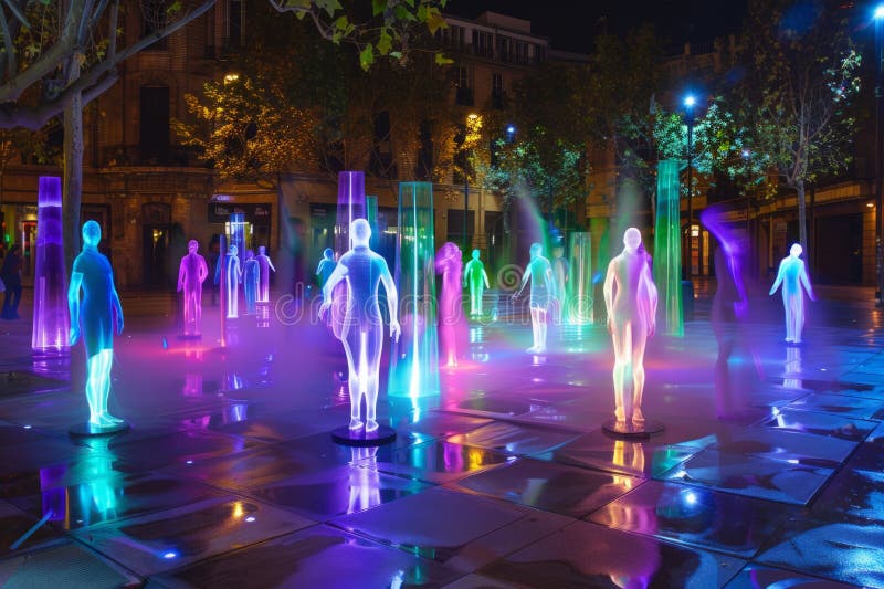 A Dynamic Performance Art Installation in an Urban Square Features ...