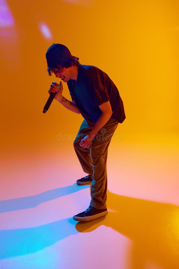 Dynamic Performance. Young Musician Delivers Dynamic Rap, Captivating ...