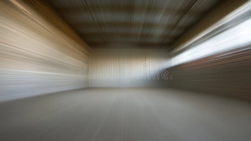 A Dynamic Perspective is Created by the Rows of Red and Teal Shelves ...