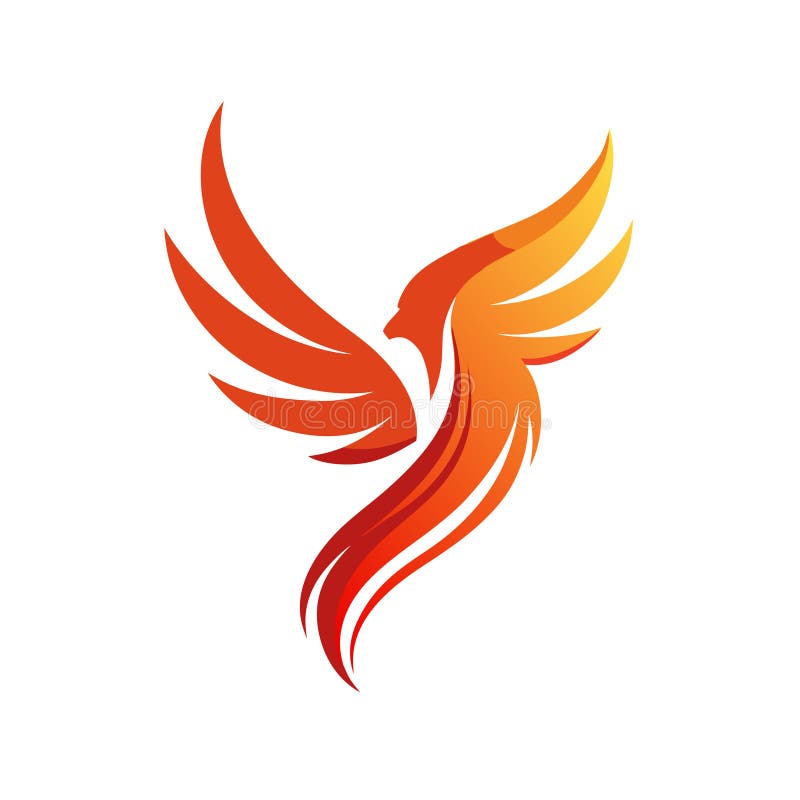 Vibrant Phoenix Logo Design with Bold Gradient Colors on Clean White ...