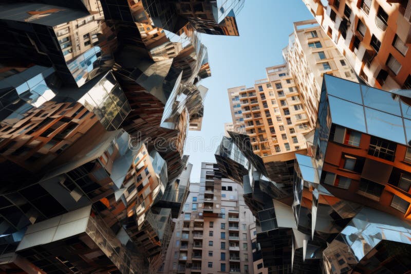A Dynamic Photo of Distorted Building Facades, Warping the Cityscape ...