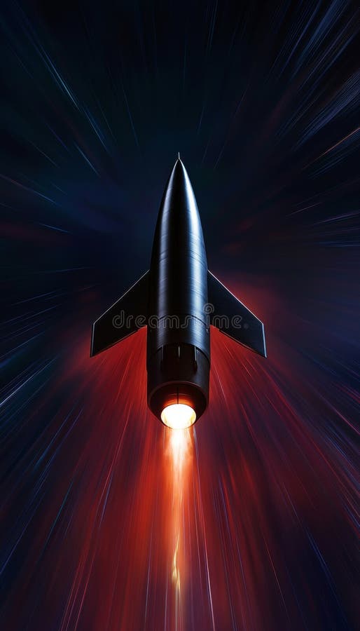 Dynamic Photo of a Hypersonic Missile in High Speed Flight Showcasing ...