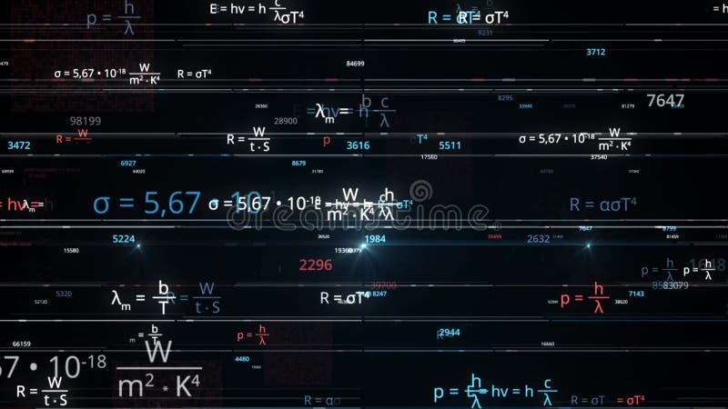Dynamic Physics Formulas Visualization Stock Footage - Video of study ...