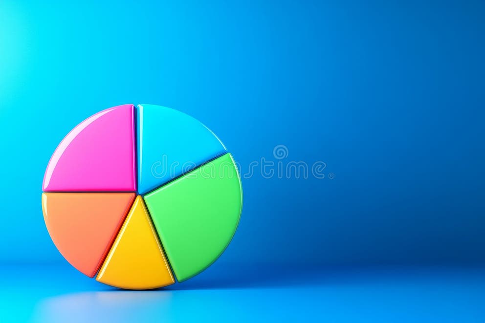A Dynamic Pie Chart Bursting with Vibrant Colors a Colorful Pie Chart ...