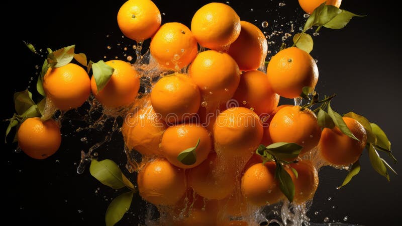 Dynamic pile of oranges stock illustration. Illustration of fresh ...