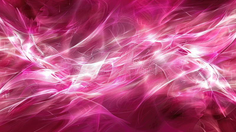 Dynamic Pink Satin Waves with a Soft, Glowing Effect. Stock Image ...