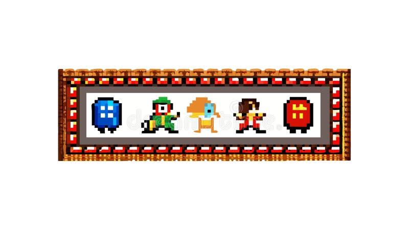 Pixel Art Game Characters Border Stock Illustrations – 9 Pixel Art Game ...