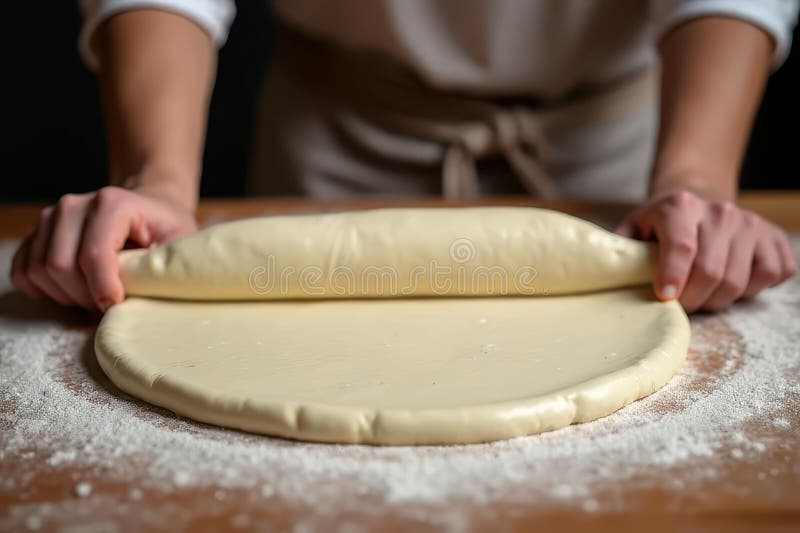 Dynamic Pizza Dough Process Stock Illustration - Illustration of ...