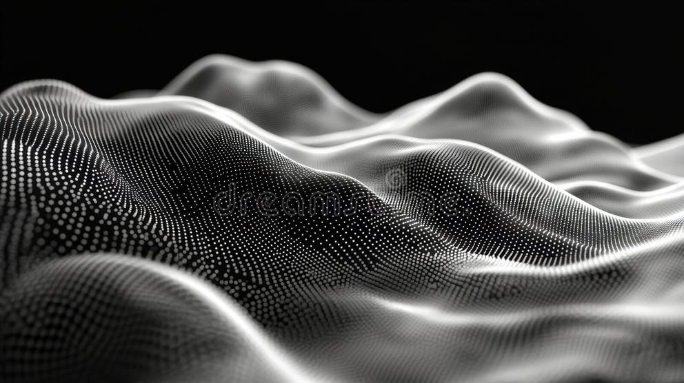 Dynamic Point Wave Visualizing Futuristic Technology in 3D Format Stock ...