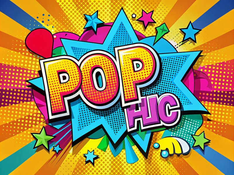 Dynamic Pop Art Text Design a Vibrant Customizable Template for ...