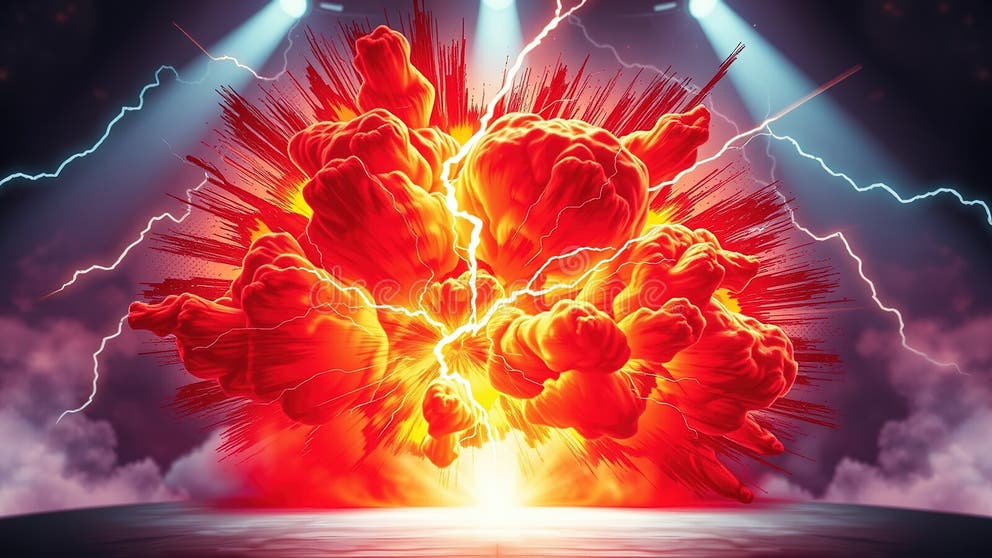 Dynamic Pop Art Thunder Flash Comic Background a Vibrant Abstract ...