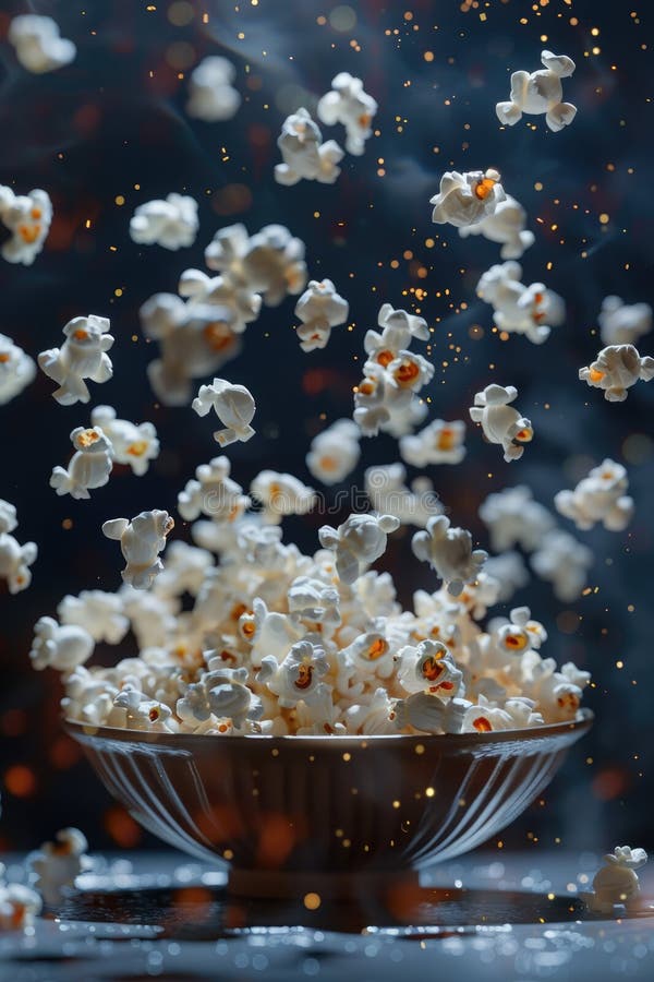 Airborne Popcorn Delicious Cinematic Treat Stock Photos - Free ...