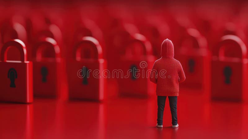 Dynamic Portrait, Person in Red a Captivating Visual Study of Color and ...