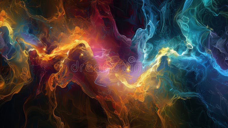 Abstract Neural Network Illustration with Vibrant Colors for Innovative ...