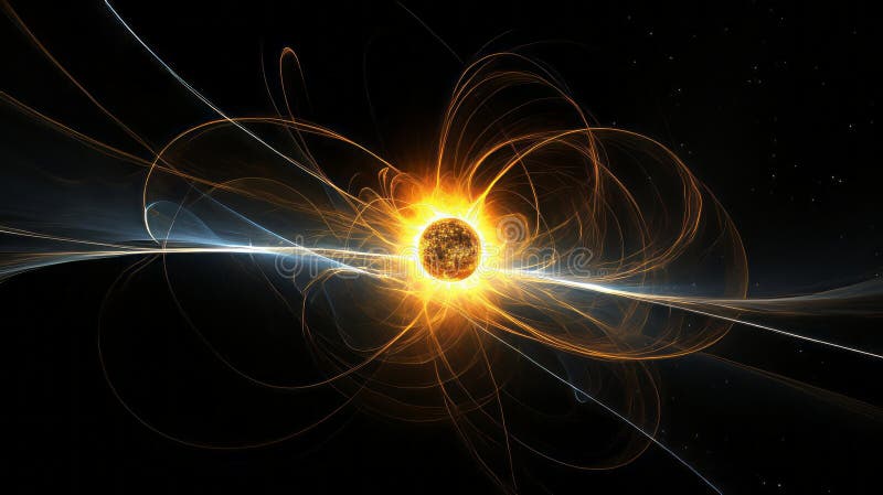Dynamic Portrayal Neutron Star Radiation Beams Stock Illustration ...