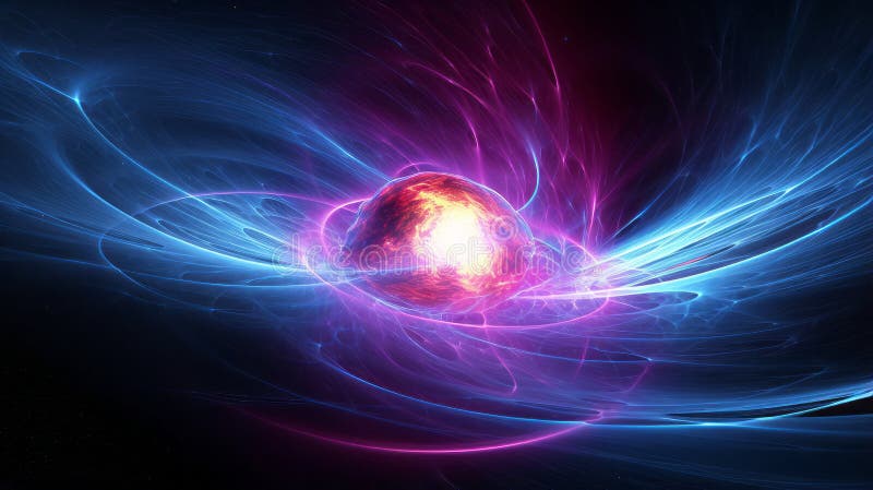 Dynamic Portrayal Pulsar Radiation Beams Stock Illustration ...