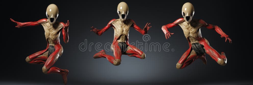 Dynamic Pose of an Alien Character Exhibiting Unique Posture and ...