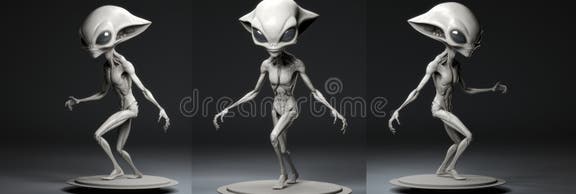 Dynamic Pose of an Alien Character with Expressive Features and Unique ...