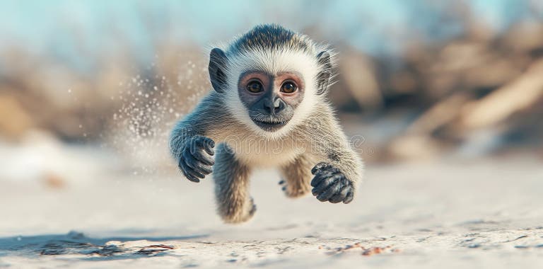 A Dynamic Pose is Assumed by the Capuchin Monkey Model, Which Features ...