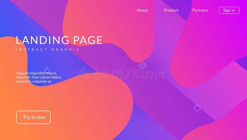 Dynamic Poster. Bright Page. Liquid Background Stock Vector ...