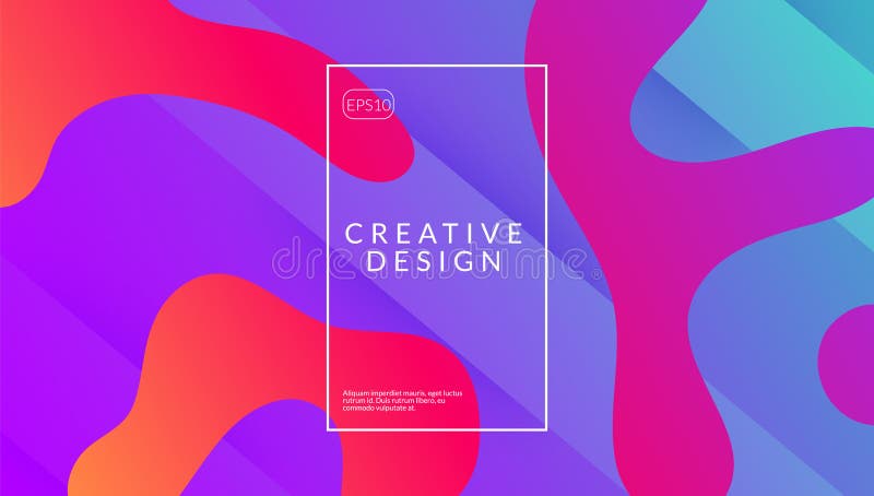 Dynamic Poster. Purple Graphic Layout. Technology Presentation Stock ...