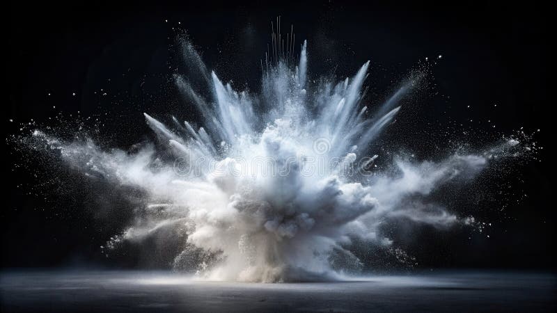 Dynamic Powder Explosion on Dark Background a Study in Motion and ...