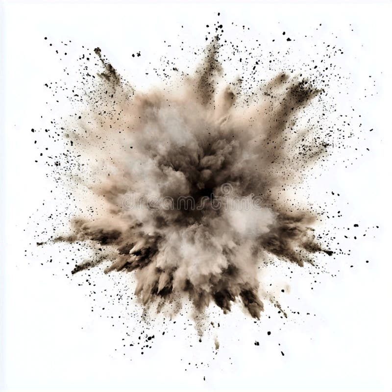 Powder Explosion Effect on Bright Background Fine Particles Isolated on ...