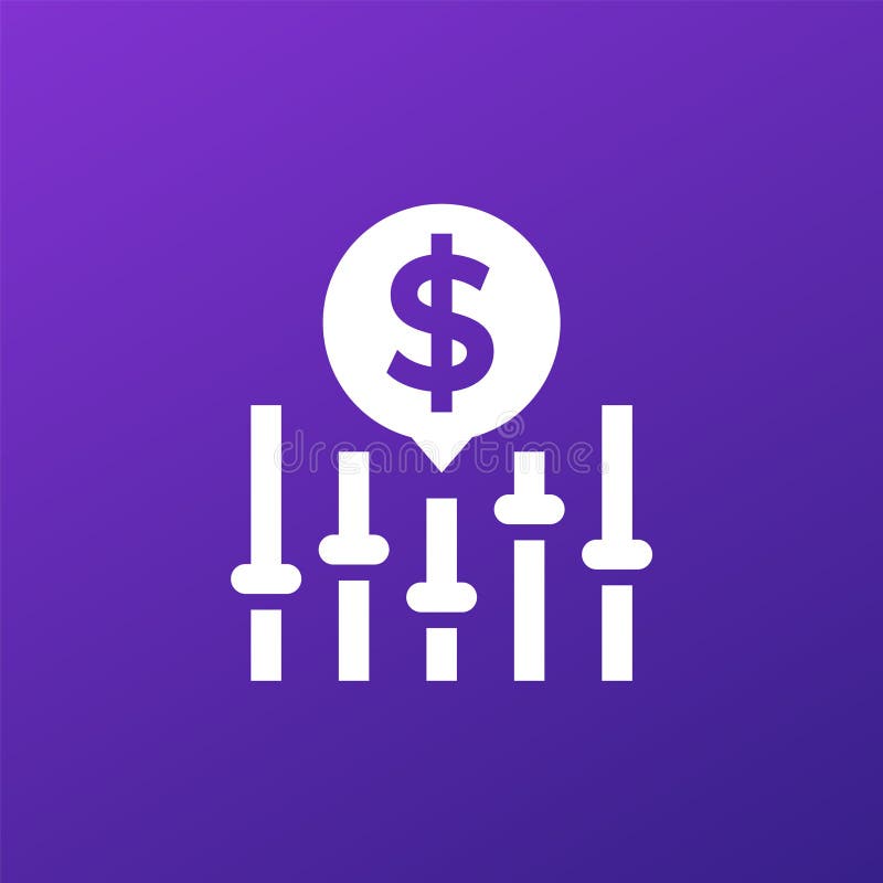 Dynamic Pricing Icon for Web Stock Vector - Illustration of money ...