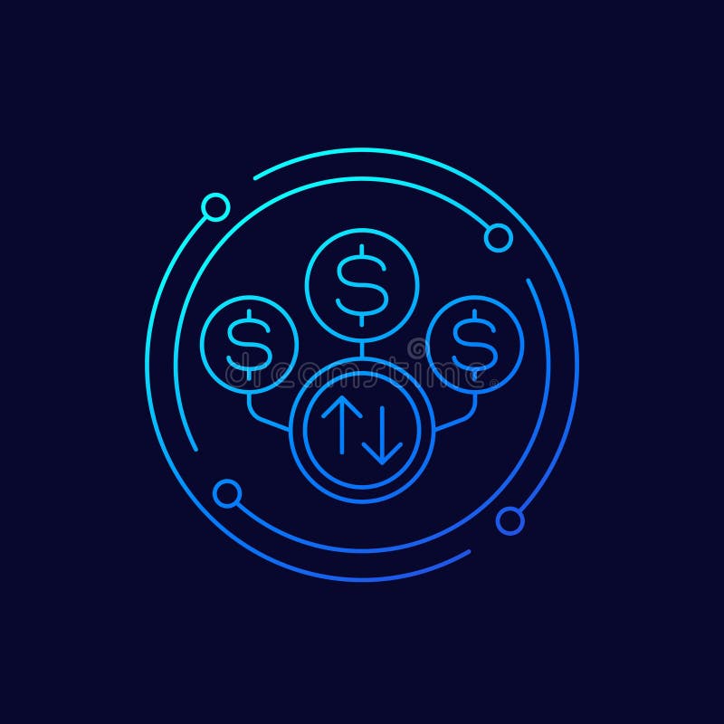 Dynamic Pricing Line Vector Icon Stock Vector - Illustration of sell ...