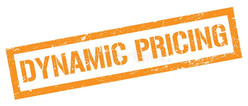 DYNAMIC PRICING Orange Grungy Rectangle Stamp Stock Illustration ...