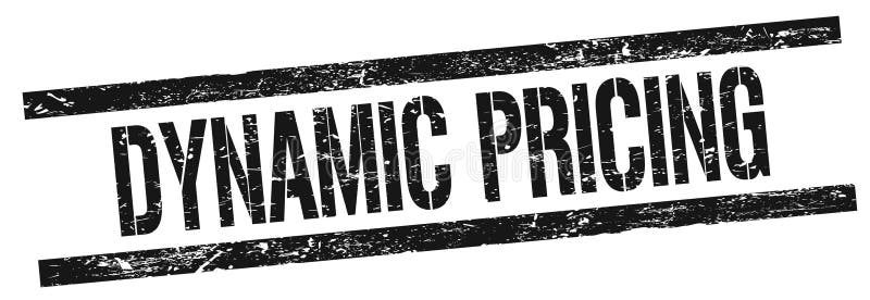 DYNAMIC PRICING Text on Black Grungy Rectangle Stamp Stock Illustration ...