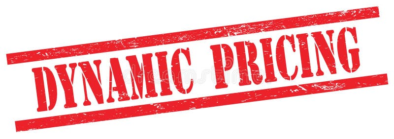 DYNAMIC PRICING Text on Red Grungy Rectangle Stamp Stock Illustration ...