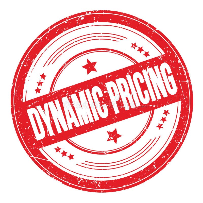 DYNAMIC PRICING Text on Red Round Grungy Stamp Stock Illustration ...