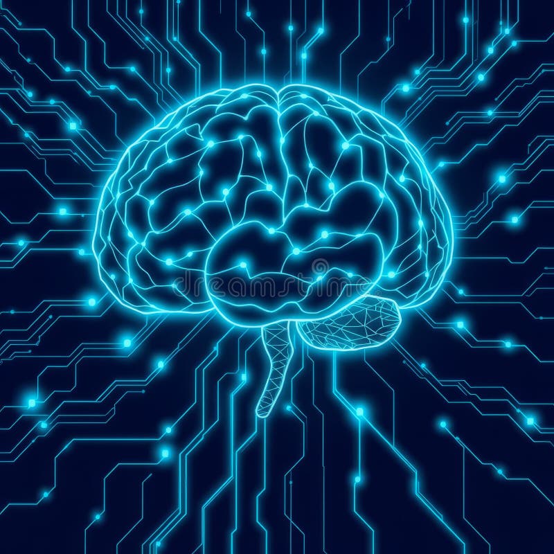 An Image of Artificial Intelligence Wire Technology Featuring Glowing ...