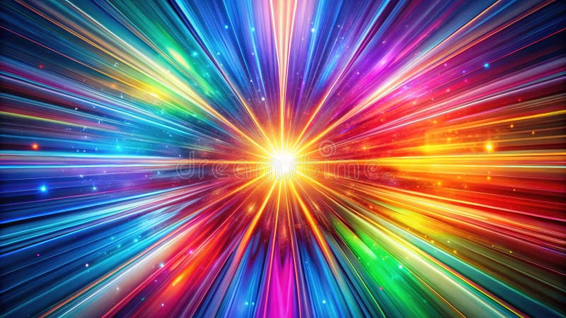 A Dynamic Prismatic Burst of Color Abstract Art with Vibrant Spectral ...