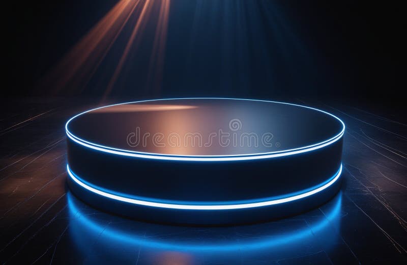 Dynamic Product Display Scene with an Empty Round Podium Stock ...