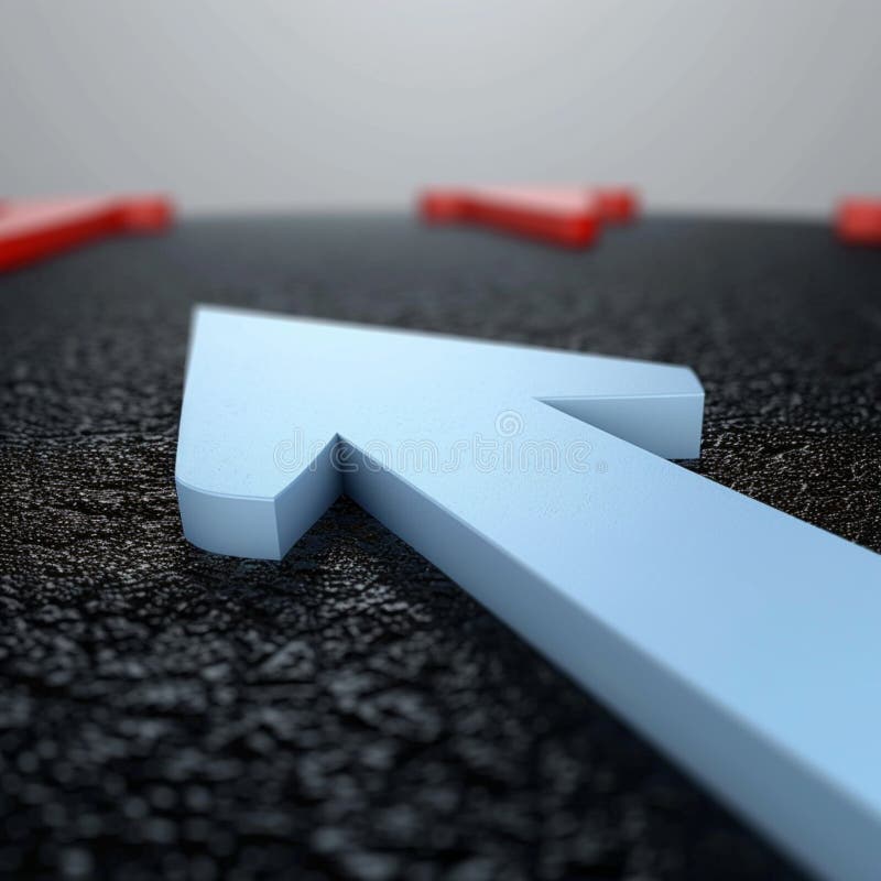 Dynamic Progression 3D Arrow Model Symbolizes Development and Direction ...