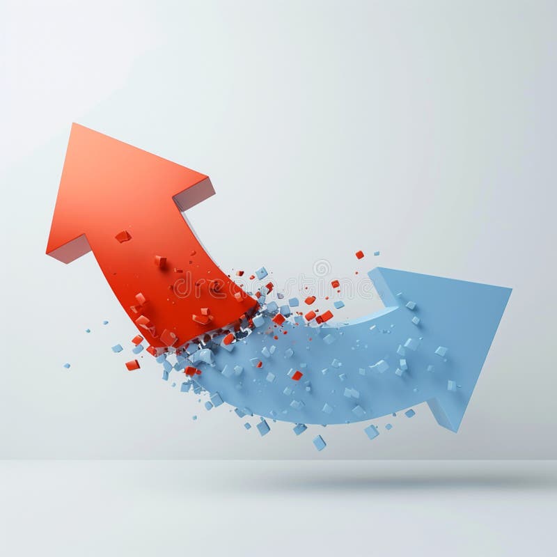 Dynamic Progression 3D Arrow Model Symbolizes Development and Direction ...