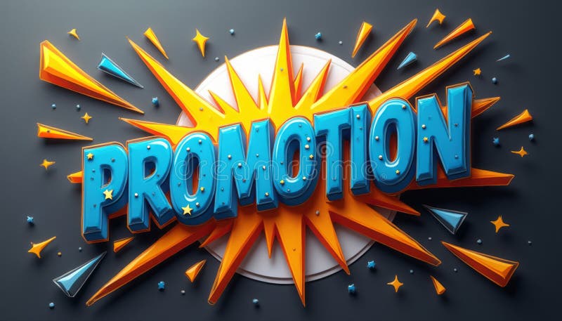 Dynamic Promotion Graphic Bursting with Energy Stock Image - Image of ...